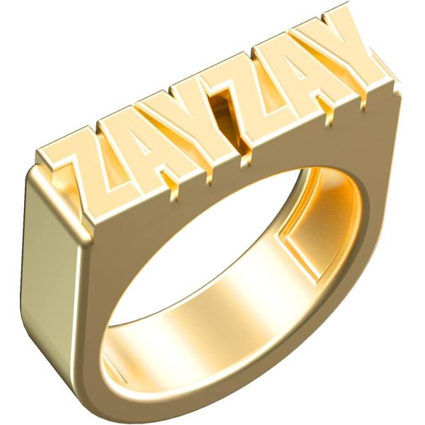 商品名Gold Rings for Men Personalized Customed Sterling Silver Men's Name Rings Promise Wedding Rings for Him Gift to His B...