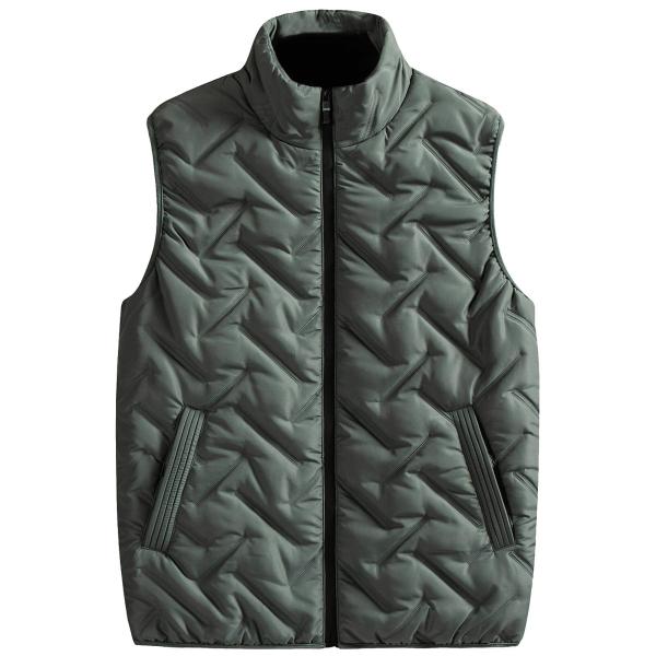 商品名:  Men's Stand Collar Vest Padding Quilted Gilets Puffy Warm Winter Outwear Vests Packable Down Sleeveless Vest Therm...