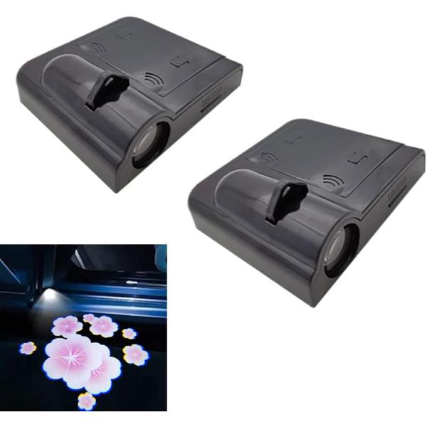 商品名2pcs Universal Wireless Car Door Lights Car Projection Led Door Shadow Lights Welcome Courtesy Lights Emblem Logo for...