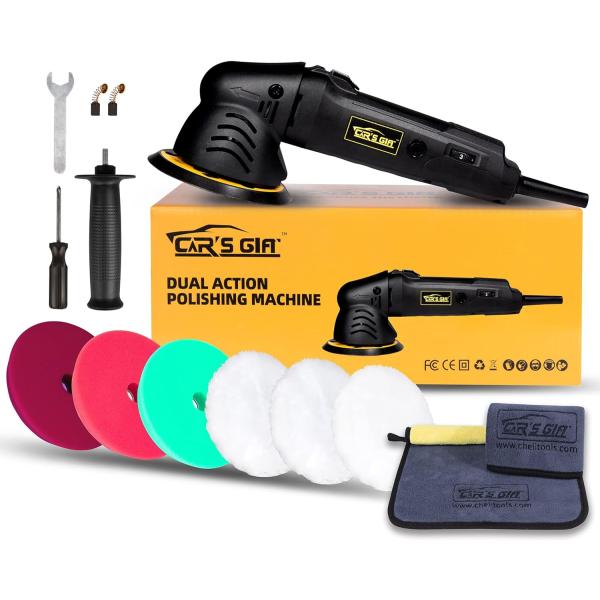 商品名Dual Action Random Orbital Car Buffer Polisher,6Variable Speed 2500-6500 OPM,with 3 Foam Disc for Car Polishing and W...