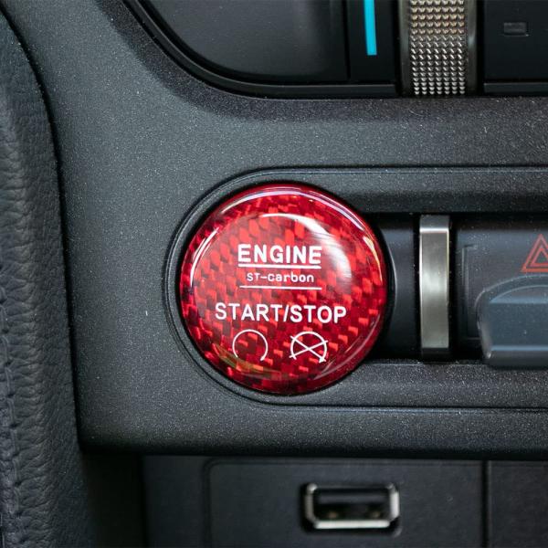 商品名Cobra-Tek Red Real Carbon Fiber Engine Start Up Button Compatible with Mustang S550 2015-2016 - 2017-2018 - 2019-2020...