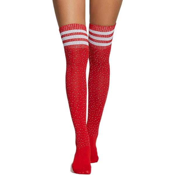 商品名Over Knee Socks Women's Sparkle Rhinestone Stocking Long Casual Socks glitter High Boot Socks Redブランド：Shecret商品サイズ：On...