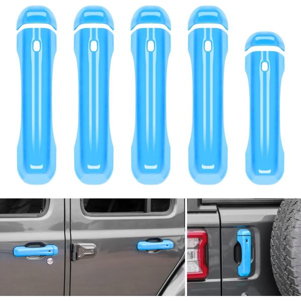商品名CheroCar for Jeep JL Door Handle Cover Trim Tailgate Handle Cover for 2018-2021 Jeep Wrangler JL JLU Sports Sahara Fr...