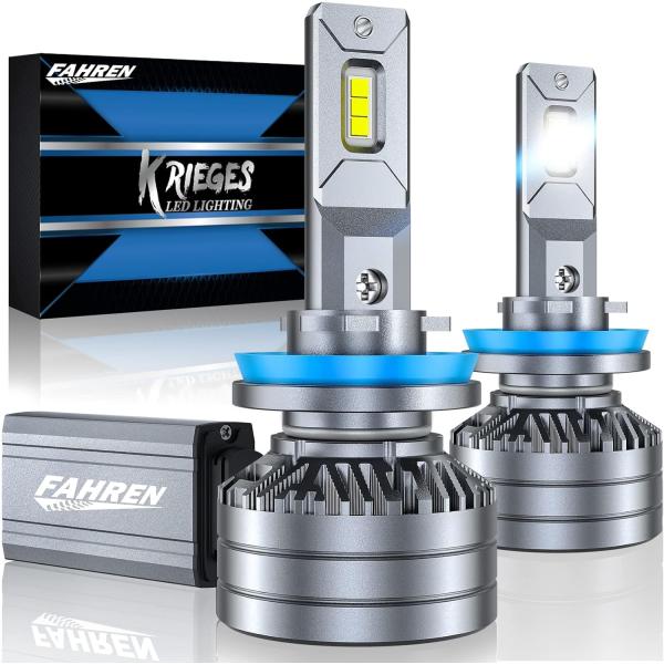 商品名Krieges Fahren H11/H9/H8 LEDヘッドライト電球 120W 20000LM 600%明るい LEDヘッドライト変換キット 6500K クールホワイト IP68防水ハロゲン電球 交換用 プラグアンドプレイKrie...