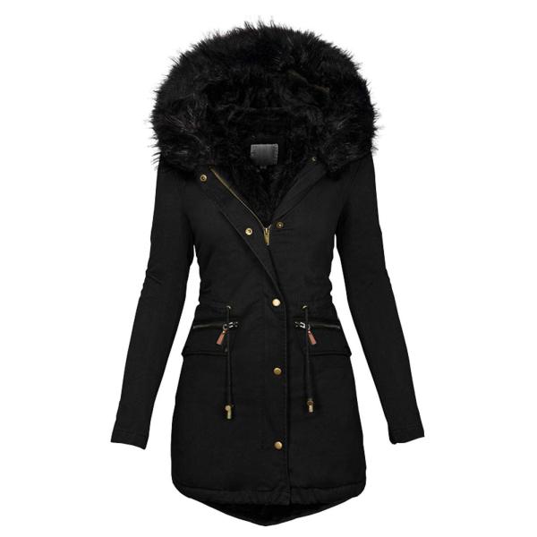 商品名:  Lovor Winter Coat for Women,Womens Warm Long Coat Fur Collar Hooded Jacket Slim Parka Outwear Fleece Thicken Trenc...
