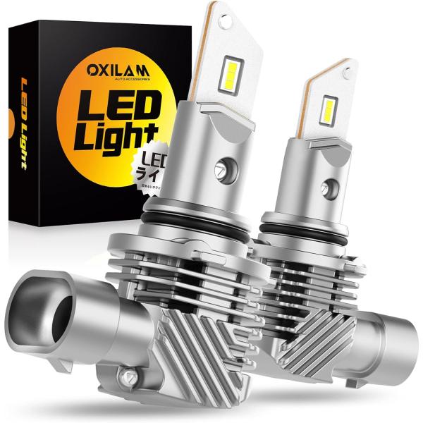 商品名OXILAM 9005/HB3 LED Forward Light Bulbs 400% Brightness, 8 LED Chips 6000K White Light No Dark Spot, 1:1 Design Wirel...