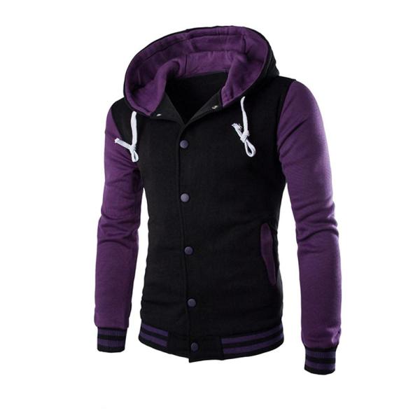 商品名:  melupa Mens Hooded Baseball Varsity Jacket Causal Slim Fit Bomber Jackets Long Sleeve Letterman Coat Hoodie Sweats...