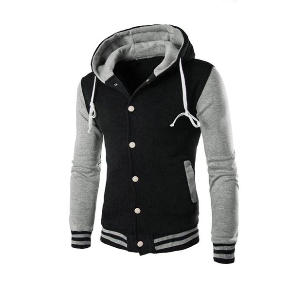 商品名:  melupa Mens Hooded Baseball Varsity Jacket Causal Slim Fit Bomber Jackets Long Sleeve Letterman Coat Hoodie Sweats...