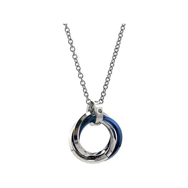 商品名Zxxmeet メンズ チタンスチール 3リング ヒップホップネックレスZxxmeet Men's Titanium Steel Three Ring Hip Hop Necklaceブランド：Zxxmeet商品サイズ：高さ：1.5 ...