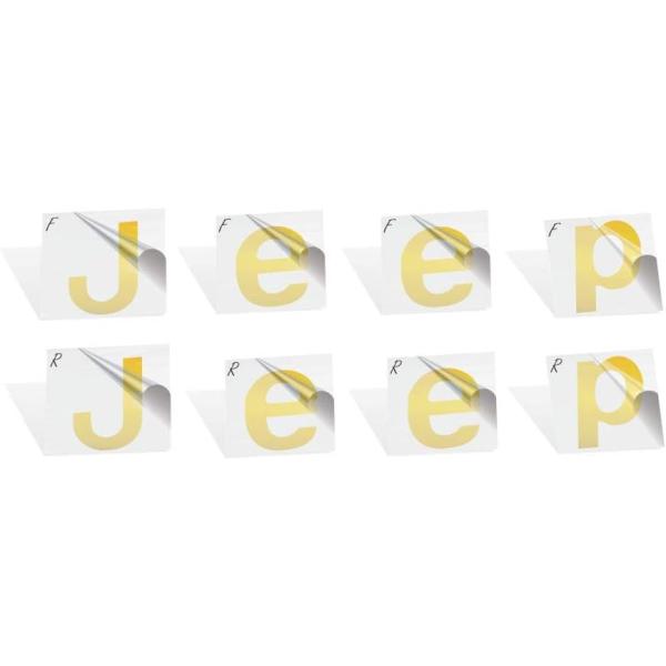 商品名Reflective Concepts 2015-2021 Jeep Renegade Jeep Front and Rear Emblem Overlay Decal Stickers - (Color: Reflective Le...