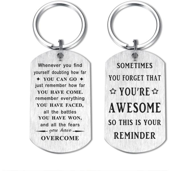 商品名DEGASKEN インスピレーショナルギフト メンズ モチベーションを高める引用 キーチェーン Sometimes You Forget You Are AwesomeDEGASKEN Inspirational Gifts for ...