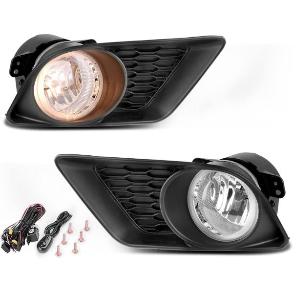 商品名YITAMOTOR フォグライト 11 12 13 14 Dodge Charger 2011 2012 2013 2014 (SRT8非対応) フォグランプ 交換用 H10 12V 42W 電球 配線ハーネスとスイッチYITAMOT...