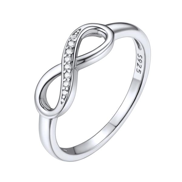 商品名:  ChicSilver 925 Sterling Silver Ring Cubic Zirconia Cz Infinity Knot Rings for Women Eternity Wedding Band Promise ...