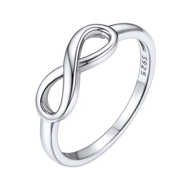商品名:  ChicSilver 925 Sterling Silver Ring High Polish Simple Infinity Knot Rings for Women Eternity Wedding Band Promise...