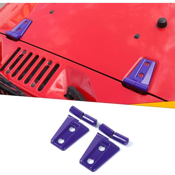 商品名2PCS Hood Hinge Cover Trim Accessories Compatible with Jeep Wrangler JK JKU &amp; Unlimited 2007-2018 (Purple)ブランド：Je...