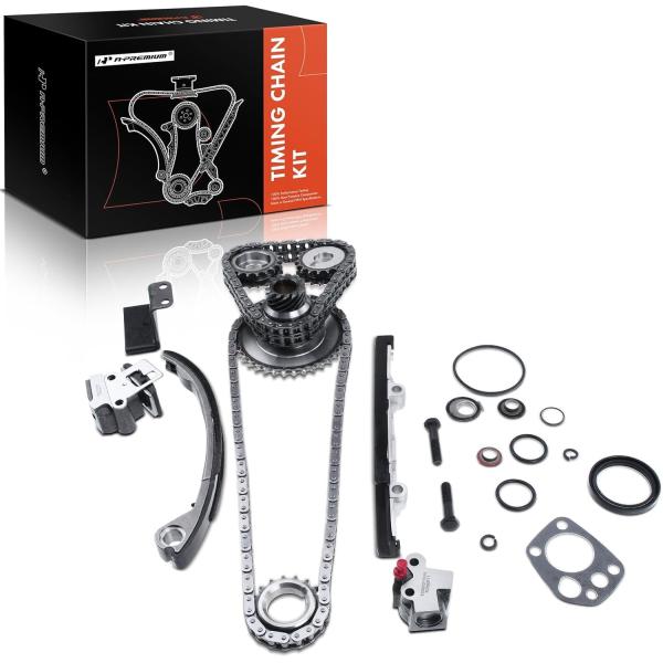 商品名: A-Premium エンジンタイミングチェーンキット テンショナー&amp;スプロケット&amp;ガイドレール付き [DOHC、4Cyl 2.4Lに適合] 日産240SX 1991-1998 [KA24DE]、交換# S778、S...