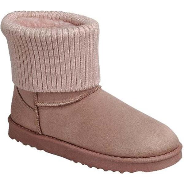 商品名Womens Winter Boots Sheepskin Fur Lined Mid Calf Booties Snow Shoes Pinkブランド：LAVRA商品サイズ：8商品番号：色：Pink素材：Suede