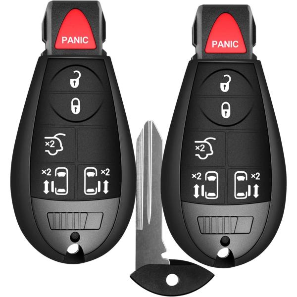 商品名6 Buttons Keyless Entry Remote Fob Compatible with Chrysler Town and Country,Dodge Grand Caravan 2008-2016, Durango 2...
