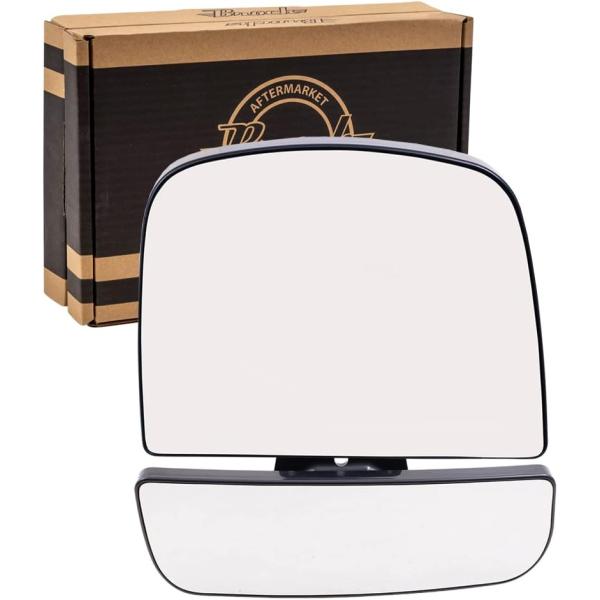 商品名Brock Aftermarket Replacement Passenger Right Upper and Lower Mirror Glass and Base Without Heat Set Compatible With ...