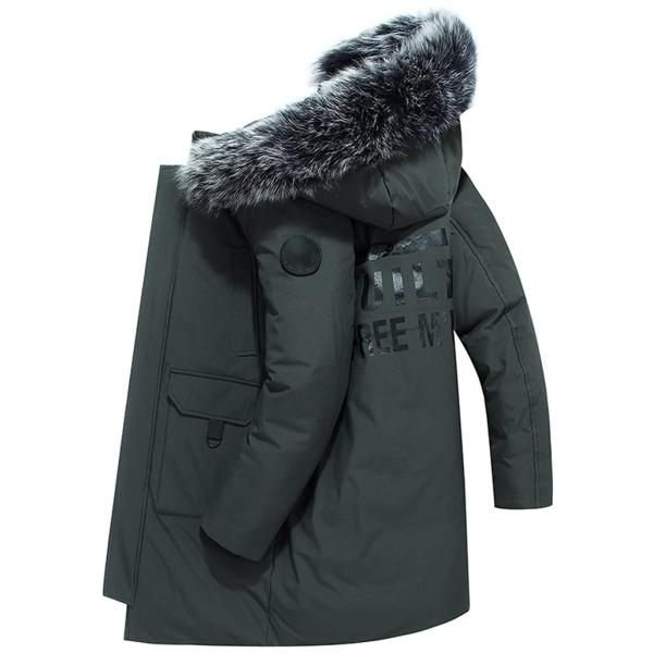 商品名:  WPYYI Winter White Mens Thicken Warm Jacket -30 Degree Casual Hooded Coat Male Collar Men's Mid-Length Windbreaker...