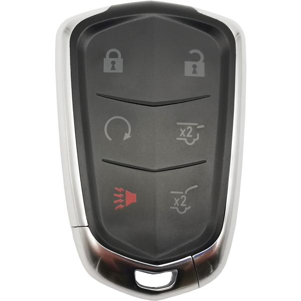 商品名6ボタン交換用キーフォブカバーケース 2015-2018 キャデラック エスカレード ESV スマートキーレスエントリーキーフォブシェル6 Buttons Replacement Key Fob Cover Case fit for ...