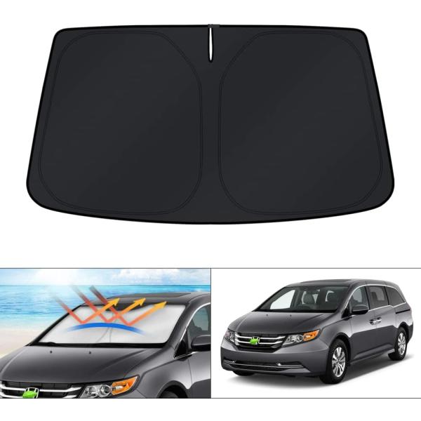 商品名KUST Windshield Sun Shade for Honda Odyssey Mini Van 2011-2017 Window Sunshade Sun Visor Protector Foldable Blocks UV...