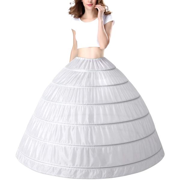 商品名:  PrettyQueen Women 6 Hoop Petticoat White A-line Floor-Length Crinoline Underskirt for Bridal Wedding Dress Ball Go...