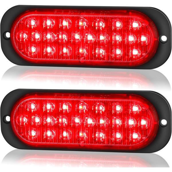 商品名LINKITOM Oval Aluminum Housing Ultra Slim Trailer Lights, 24-LED Brake Turn Signal Side Marker Tail Lights for Boat T...
