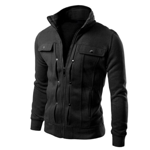 商品名:  WENKOMG1 Mens Solid Color Bomber Jackets Spring Workout Motorcycle Jacket Fashion Slim Fit Outwear Long Sleeve Out...
