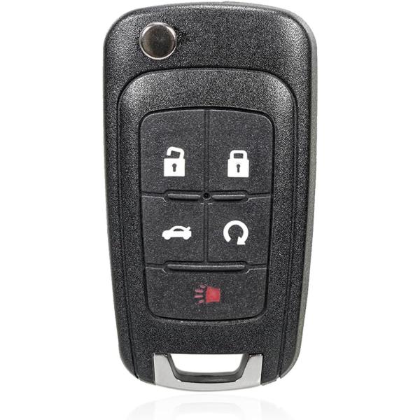 商品名5 Buttons Flip Key Fob Keyless Entry Remote Replacement for Chevy Camaro Malibu Sonic Equinox Impala Cruze GMC Terrai...