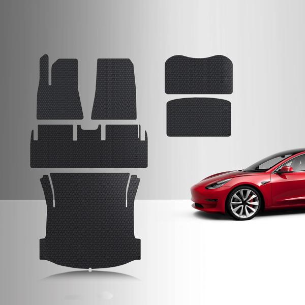 商品名TOUGHPRO Floor Mats Accessories Compatible with Tesla Model 3 Standard Range Plus All Weather Heavy Duty (Made in USA...