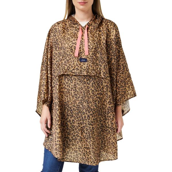 商品名: Joules レディース Milport パッカブル ショープルーフポンチョ, レオプタン, One Size Joules Women's Milport Packable Showerproof Poncho (Leoptan...