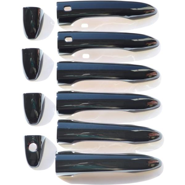 商品名Trim Illusion 特許取得済みTech DH6318BLK 10ピース グロス ブラック スナップオン ドアハンドルカバー 17-22 ジープコンパスに対応Trim Illusion Patented Tech DH6318...