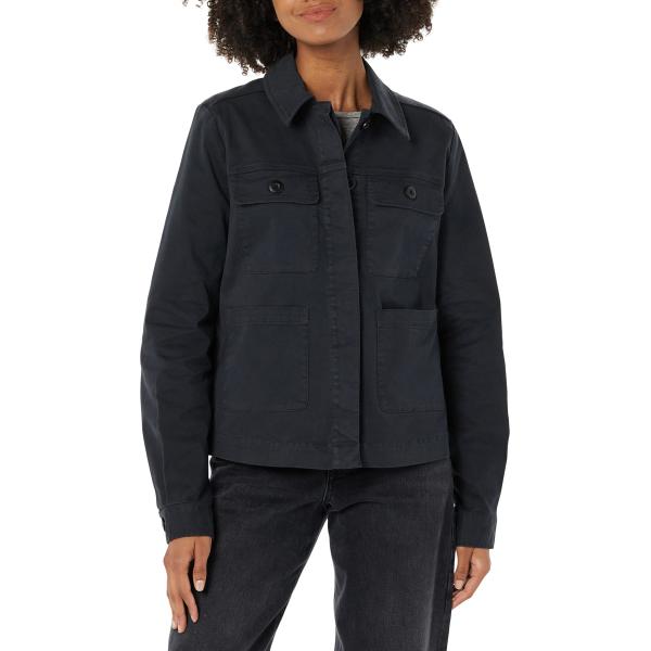 商品名: [Goodthreads] ジャケット。 Relaxed Chino Chore Jacket レディース ブラック XL Goodthreads Women's Relaxed Chino Chore Jacket, Black...