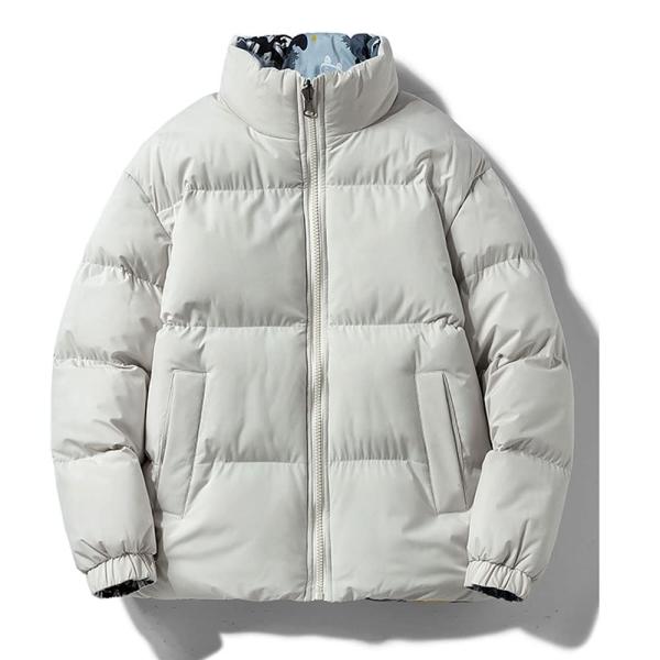 商品名:  WPYYI Solid Colors Bubble Men Coat Winter Jacket Hipster Zipper White Khaki Black Puffer Jackets (Color : A, Size ...