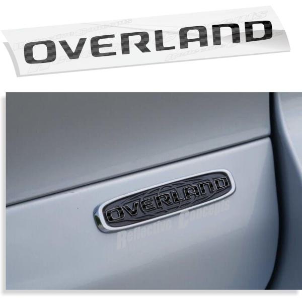 商品名Reflective Concepts 2021-2022 ジープ グランドチェロキー L オーバーランド リフトゲート エンブレム オーバーレイ デカール ステッカー - (カラー: カーボンファイバー)Reflective Con...