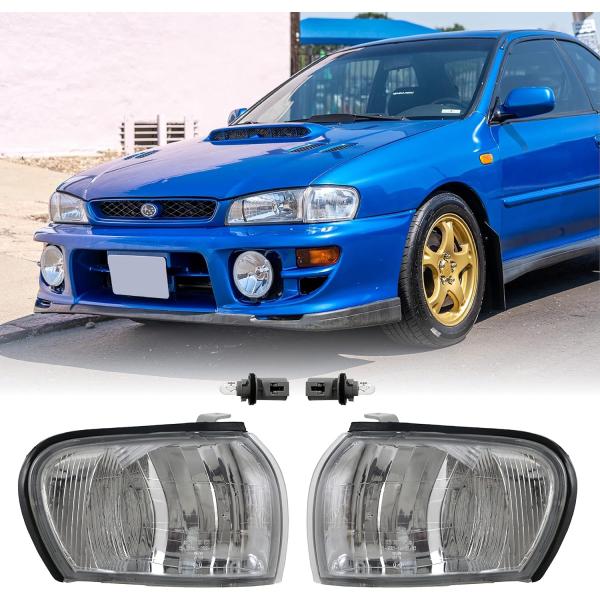 商品名USR DEPO 95-01 インプレッサ コーナーライト - フロントコーナリング パーキングウィンカーランプ (左+右) 1995-2001 スバル クラシック インプレッサ GC8 GF8に対応 (クリスタルスタイル クリアレン...