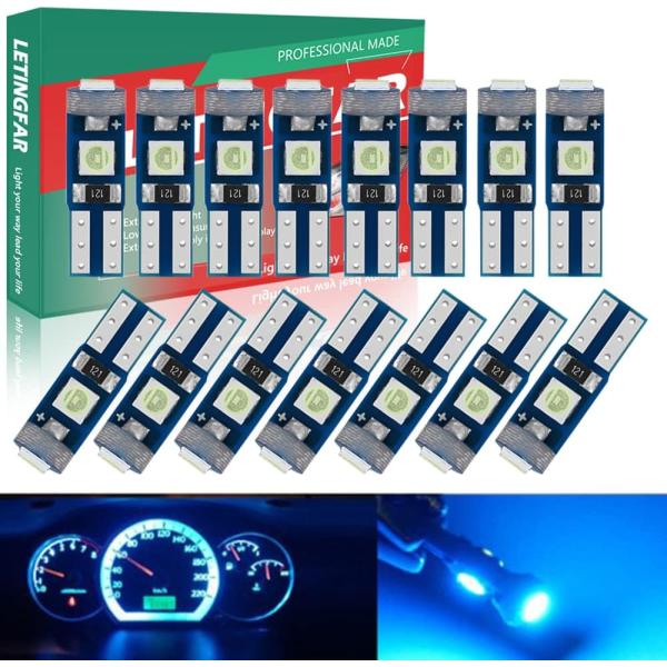 商品名LETINGFAR T5 Led Bulbs Dashboard Light Ice Blue T5 74 2721 37 Wedge Led Bulb for Instrument Panel Gauge Dash Dashboar...