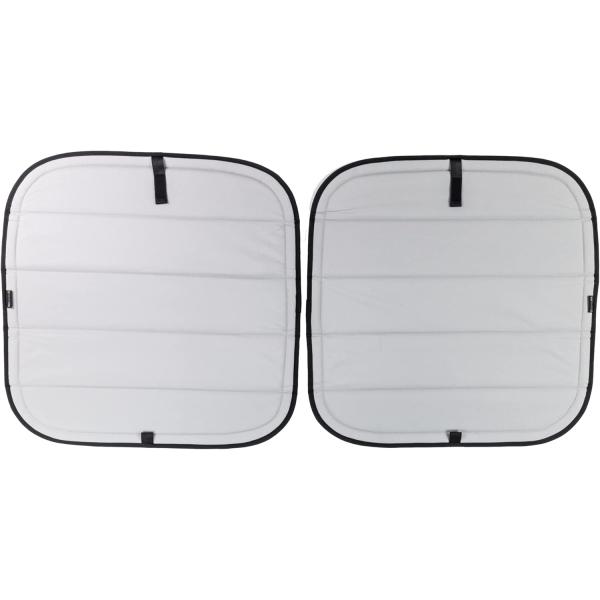 商品名VanEssential RAM Promaster 断熱ブラックアウトリアドアウィンドウカバー ベアメタルウィンドウフレームバン用 2014年から現行モデル(ペア) クールグレーVanEssential Designed for R...