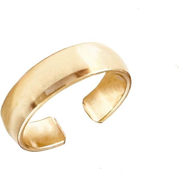 商品名TOE RINGS &amp; THINGS | ボールドゴールド 調節可能 快適フィット トゥリング | ワイドスタイル 14Kゴールドフィルド トゥリング レディース メンズ | 米国製, 金属, 宝石なしTOE RINGS &a...