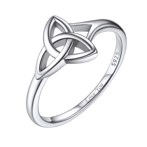商品名:  ChicSilver Personalized 925 Sterling Silver Triquetra Celtic Knot Ring for Women Custom Engraved Name Promise Ring...