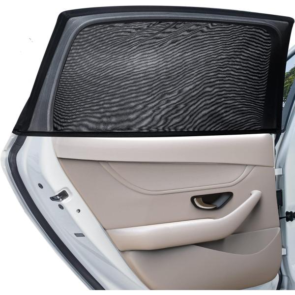 商品名Car Rear Side Window Shade,2 Pack Super Stretchy Mesh Car Sun Shade Mosquito Net Curtains Screen for Most Cars SUVs, ...