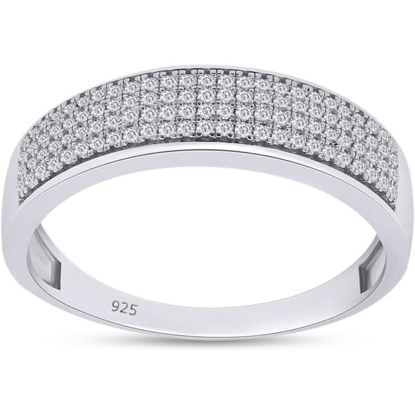 商品名SAVEARTH DIAMONDS 1/3カラット ラウンドカット 人工モアッサナイトダイヤモンド メンズ 結婚指輪 14Kゴールドメッキ 925スターリングシルバー ジュエリー G-H クラリティ VVS1 0.33カラット, 金属...