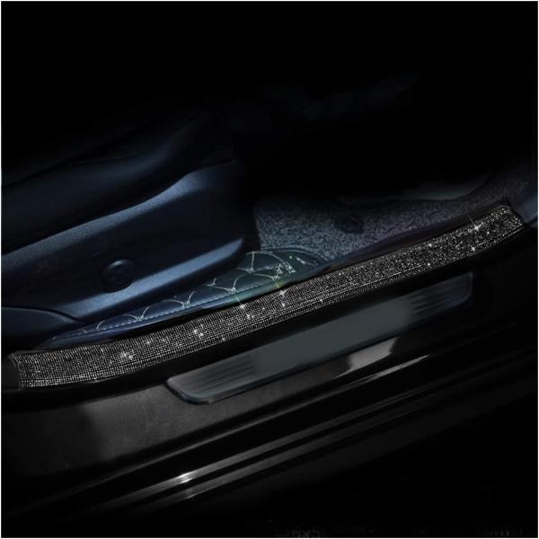 商品名2個 カードアエッジエントリーガード、2.8x17.8 ブリン衝突防止粘着ステッカー/プロテクターストリップ 車のドアシル、リアバンパー、ほとんどの車、SUV、女性用オートアクセサリー(ブラック)2PCS Car Door Edge ...