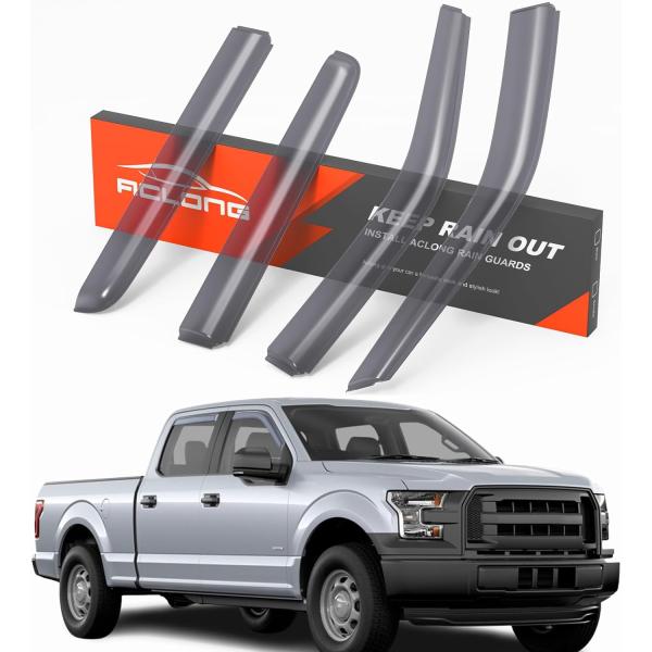 商品名ACLONG Rain Guards for Ford F150 Super Crew 2015-2024, in Channel Upgraded Side Vent Window Deflectors, Windows Visor...