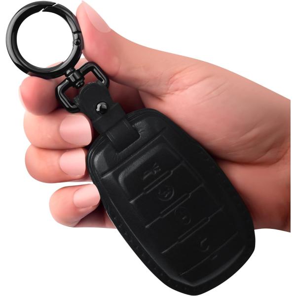 商品名Tukellen for Dodge Key Fob Cover Genuine Leather Key Case Cover Protector Compatible with Dodge Ram 1500 Key Shellブラン...