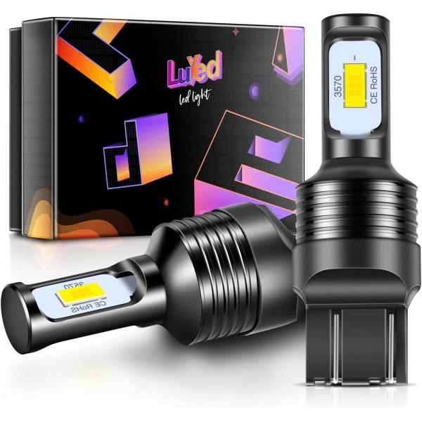 商品名LUYED T20 7440 7443 LED電球 リバースライト用 キセノンホワイト スーパーブライト 7441 7444 992 LED電球 ウィンカーライト ブレーキライト テールライト 2個パックLUYED T20 7440 ...