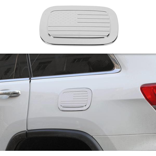 商品名CheroCar Gas Cap Cover Fuel Filler Door Gas Tank Cap Cover Accessories for Jeep Grand Cherokee 2011-2020,Chromeブランド：C...