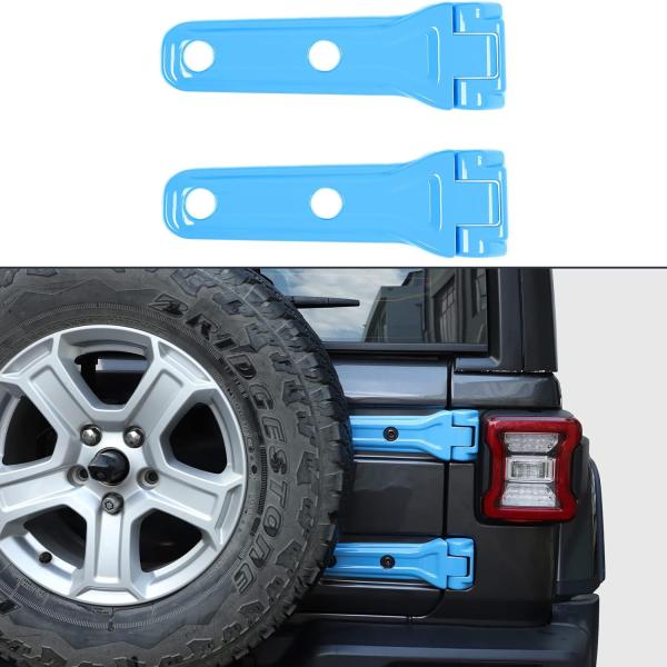 商品名RT-TCZ for Wrangler JL Tailgate Hinge Cover Trim for Jeep Wrangler JL JLU 2018 Up Sport X Sahara Rubicon Baby Blue Ex...