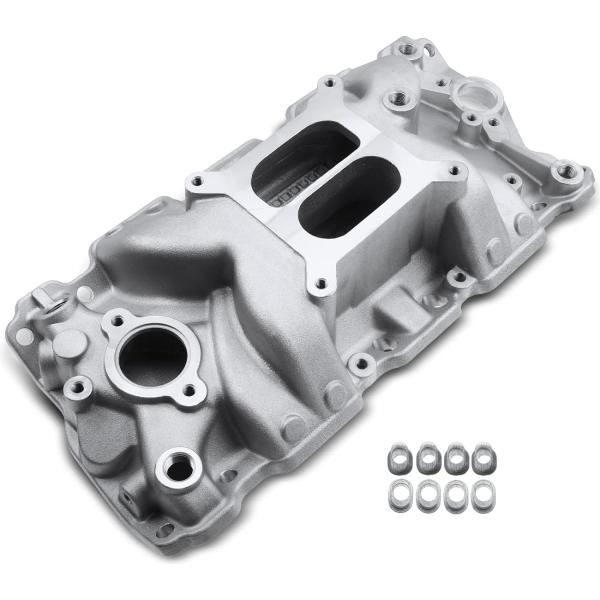 商品名A-Premium デュアルプレーン ハイライズ インテークマニホールド シボレー SBC V8 305 327 350 400 1957-1986 ビュイック キャデラック シボレー GMC オールズモビル ポンティアック 交換用 ...